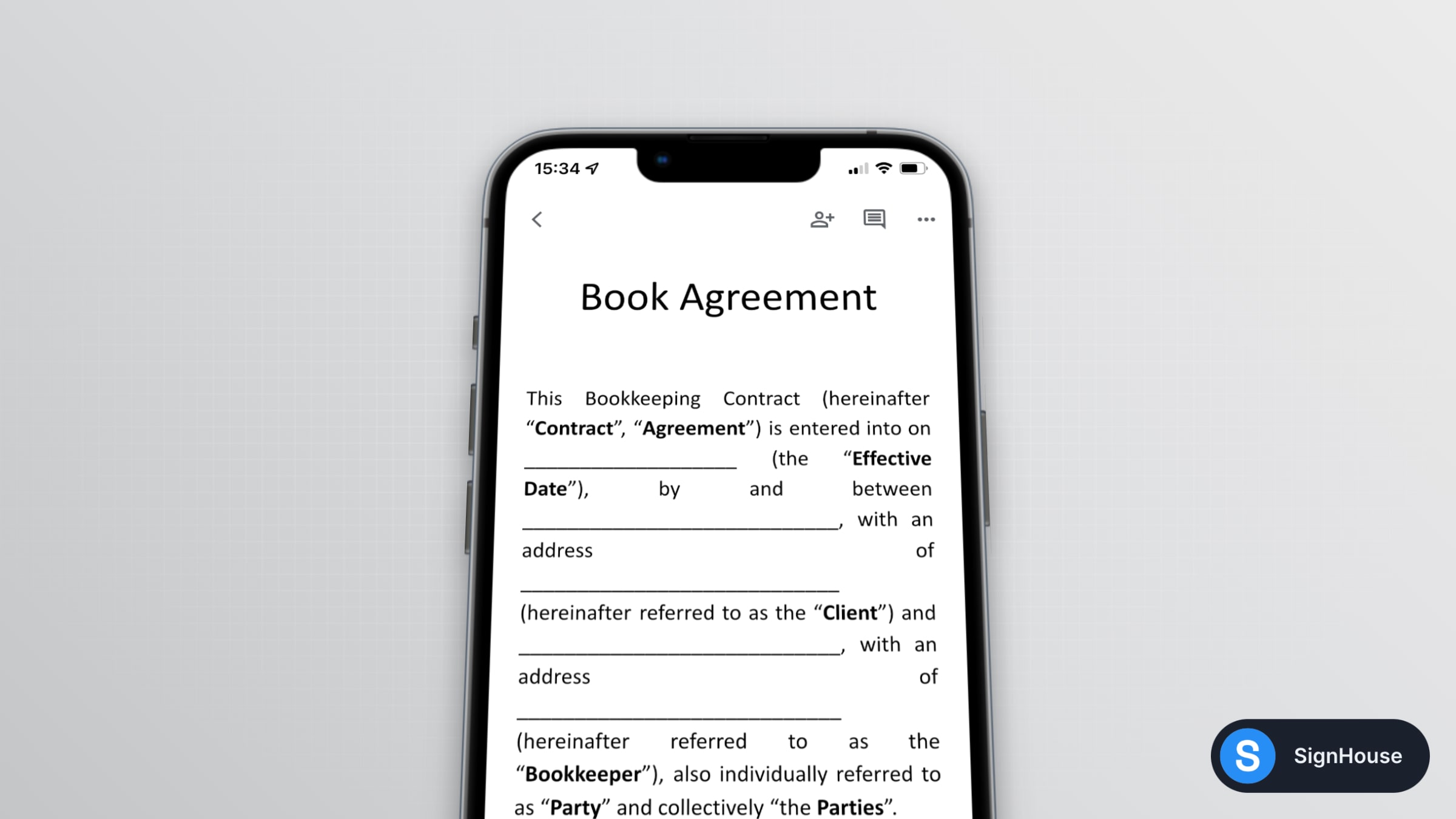 Bookkeeping Agreement Template - SignHouse